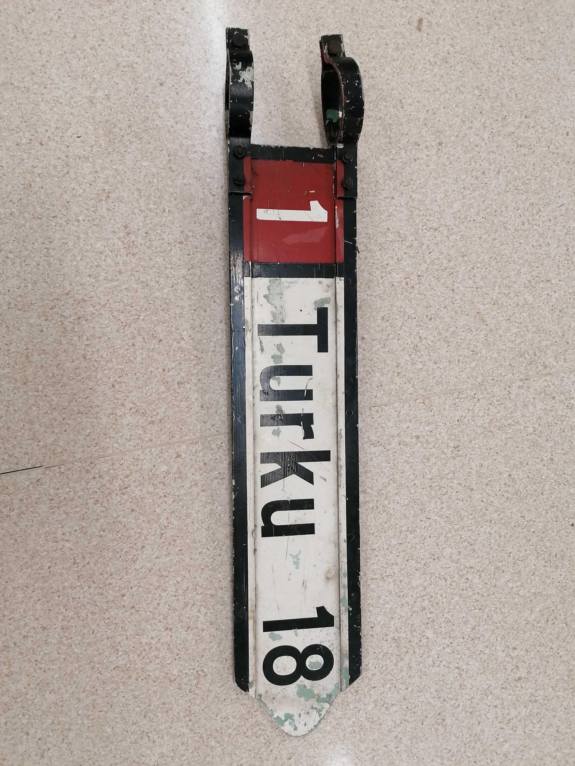 Turku vanha tolppa kyltti/ Turku old sign