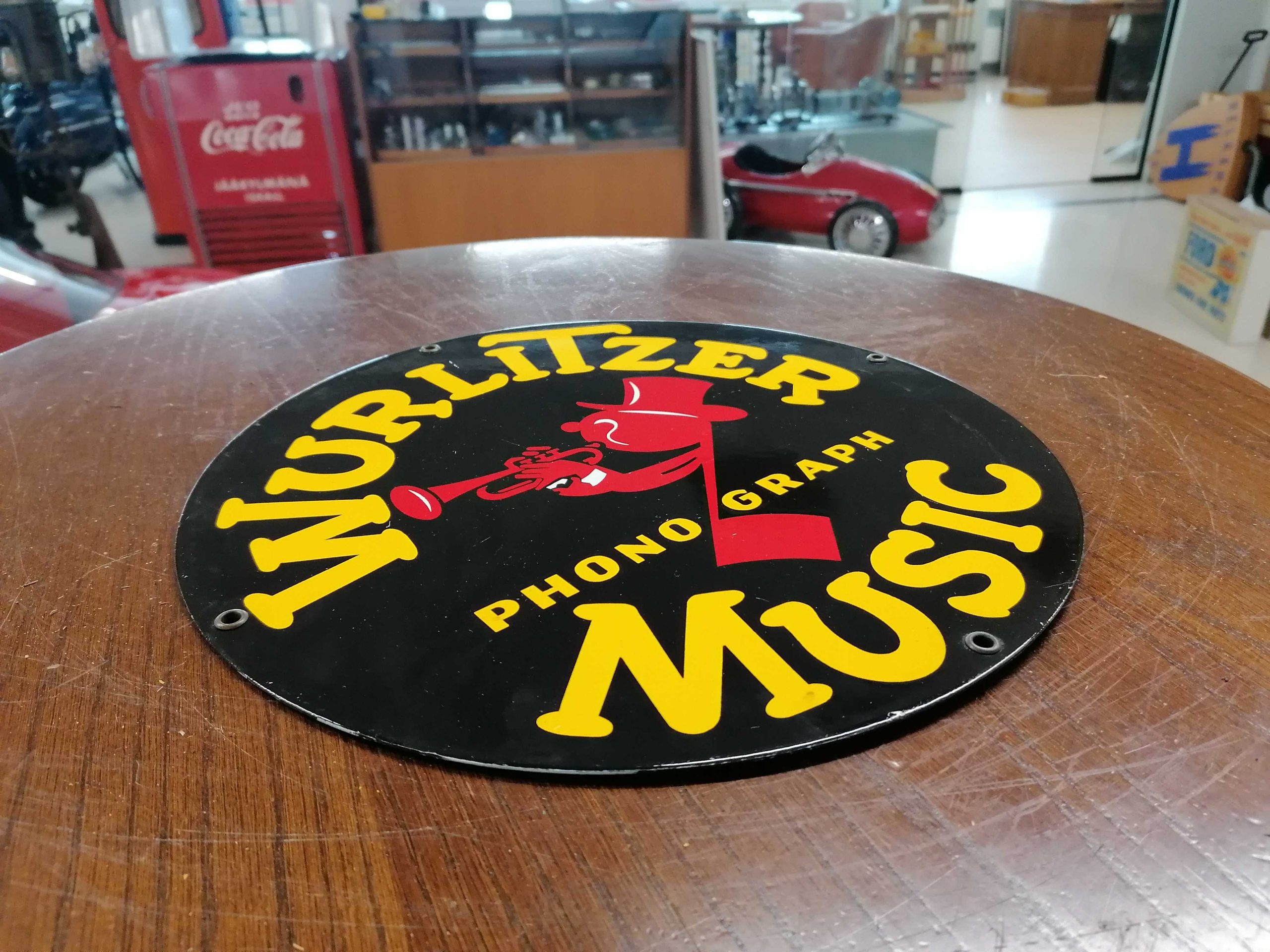 Wurlitzer music emalikyltti / Wurlitzer music enamel sign