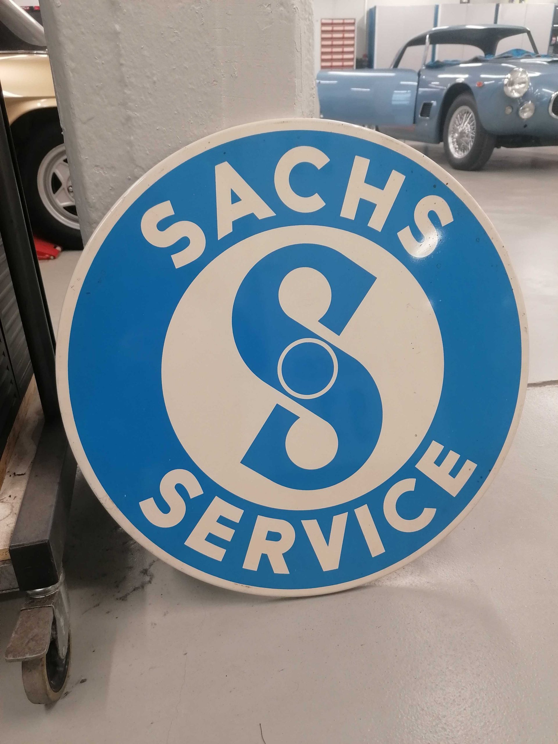 Sachs Service kyltti 1970 luvulta halk.60cm / Sachs Service sign 1970s ...